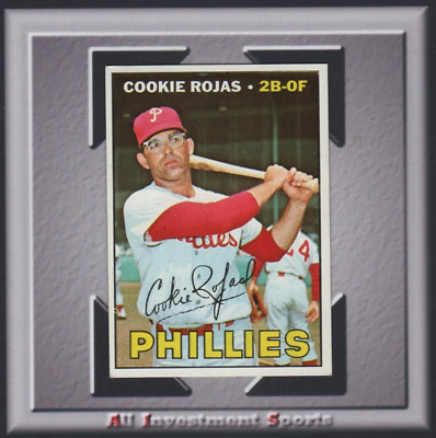 1967 Topps COOKIE ROJAS #595 card EXMT **Philadelphia Phillies** TD89 ...