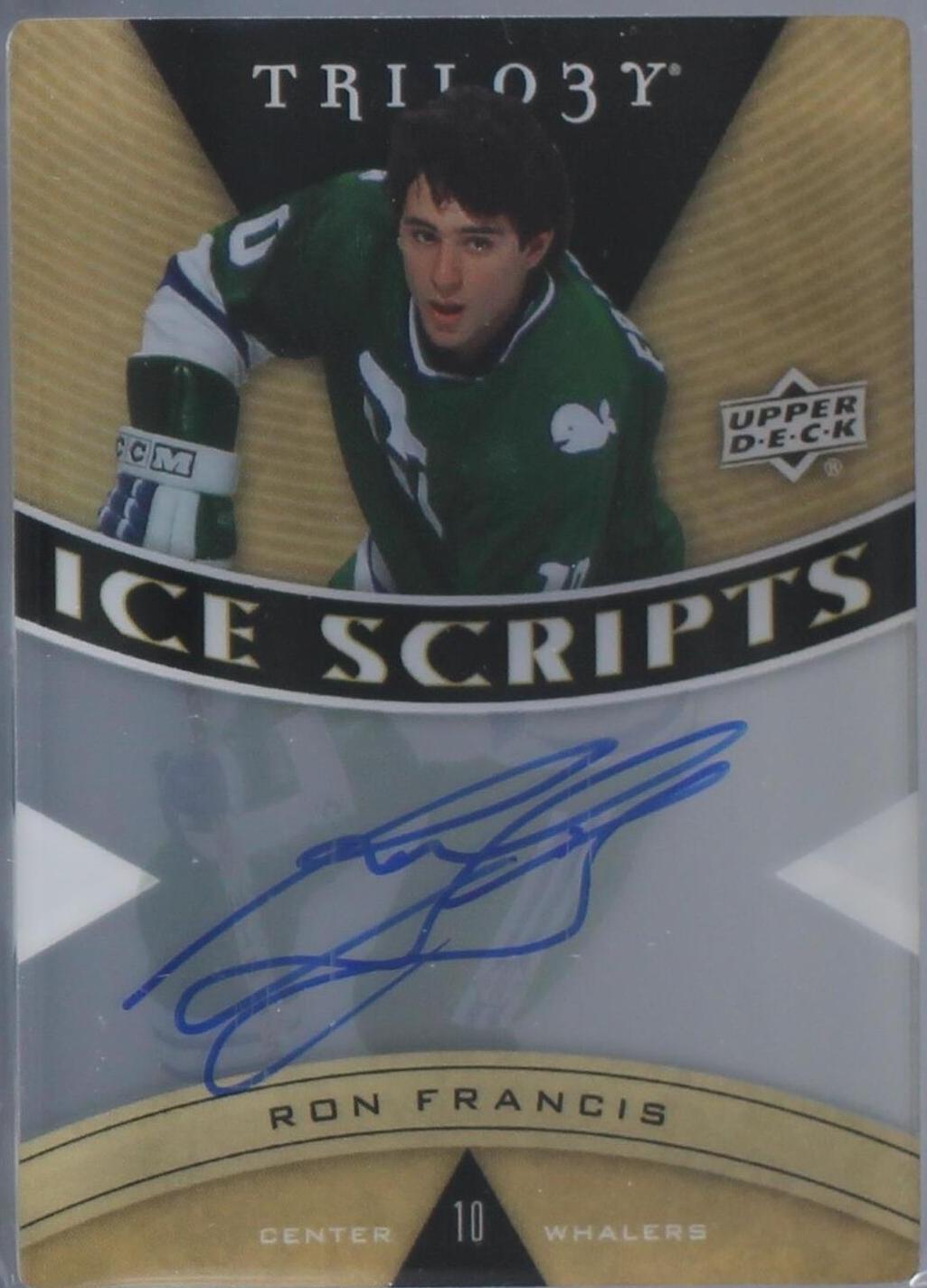 2013-14 Upper Deck Trilogy - Ice Scripts Ron Francis #IS-RF (AU) for ...