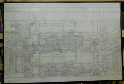Drawing on canvas K4S Pennsylvania Steam Locomotives PRR Don Antes | eBay