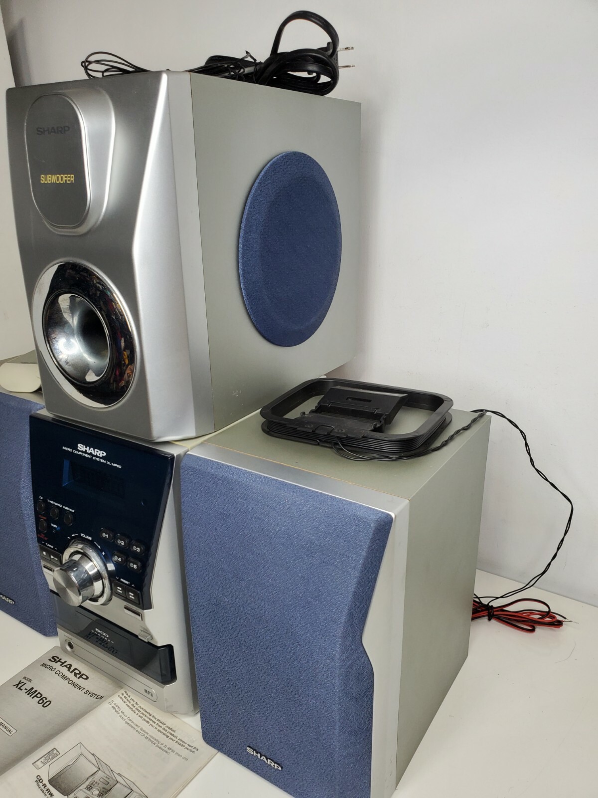 Sharp Micro Component System XL-MP60 5 CD Changer Remote Player. Aux ...