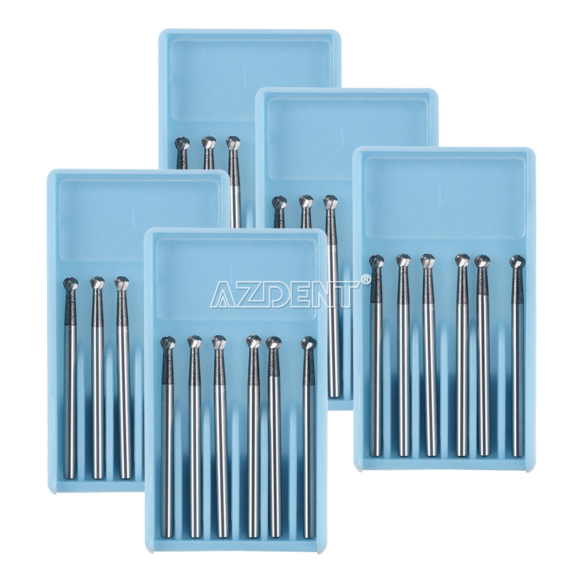 AZDENT Dental Surgical Handpiece Bur Tungsten Carbide FG Round/Straight ...