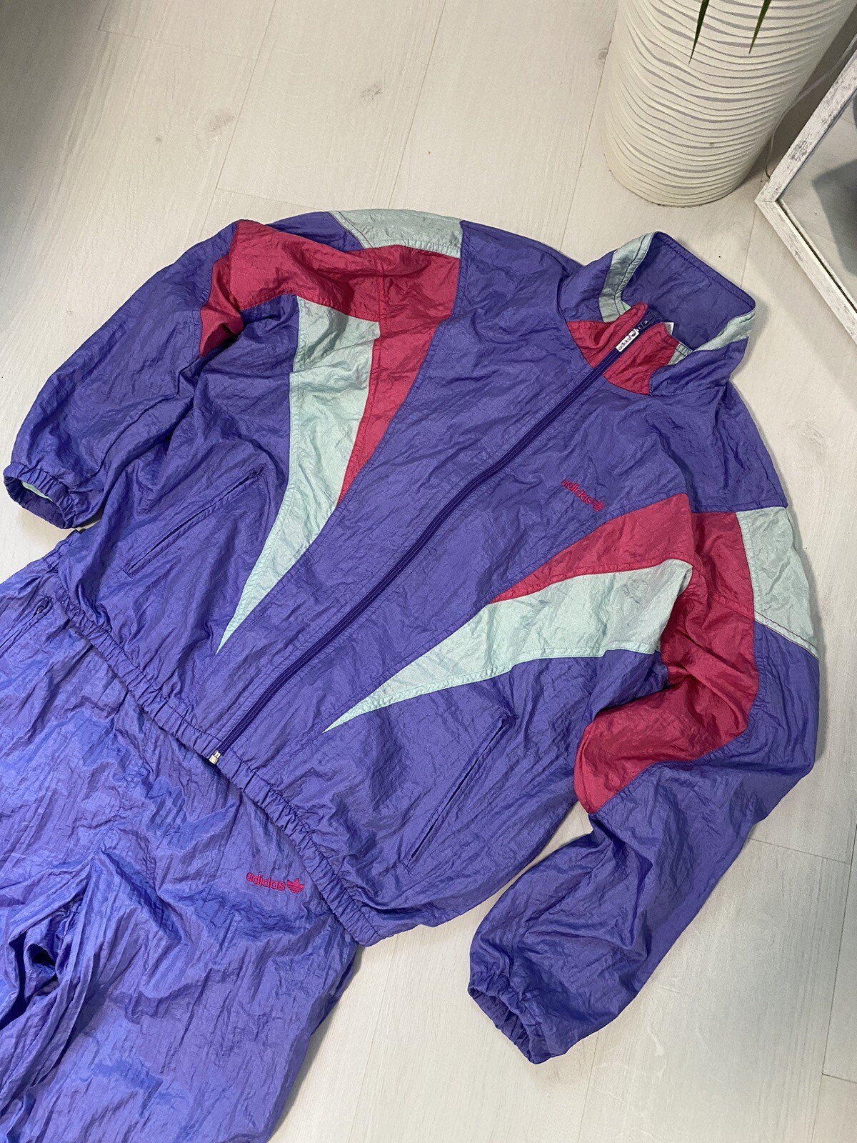 Vintage Adidas Nylon Track Suit 80s-90s Size Man’s M … - Gem