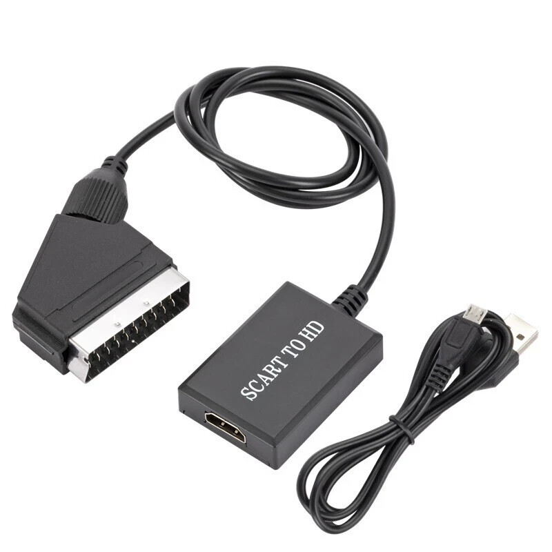 SCART to HDMI Converter – 1080P Upscaler for TV & DVD, Audio/Video ...