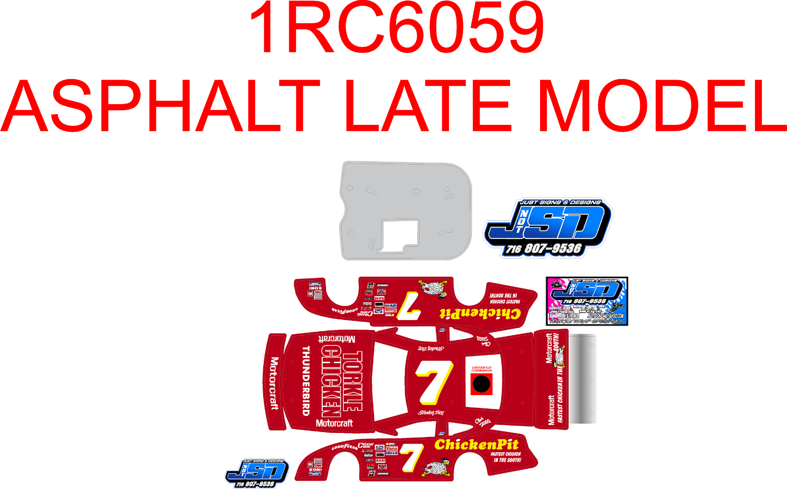 1RC ASPHALT LATE MODEL 1RC6059 WRAP STROKER ACE | eBay