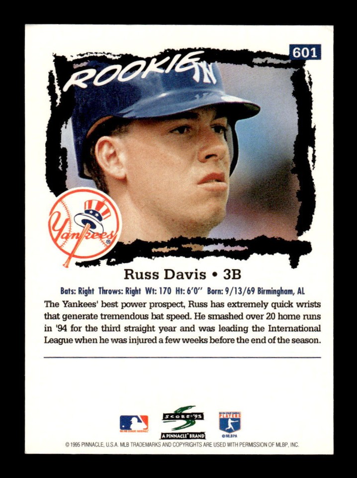 1995 Score Russ Davis #601 | eBay