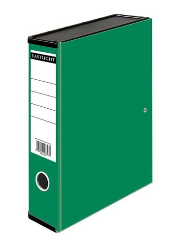 Eastlight Box File Foolscap 80mm Spine Closure Green Pack of 10 ...