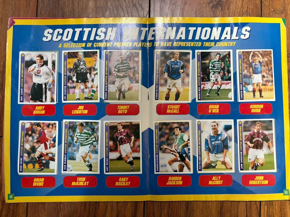 Panini Scottish Premier League 97 Sticker Album Season 100% Completed ...