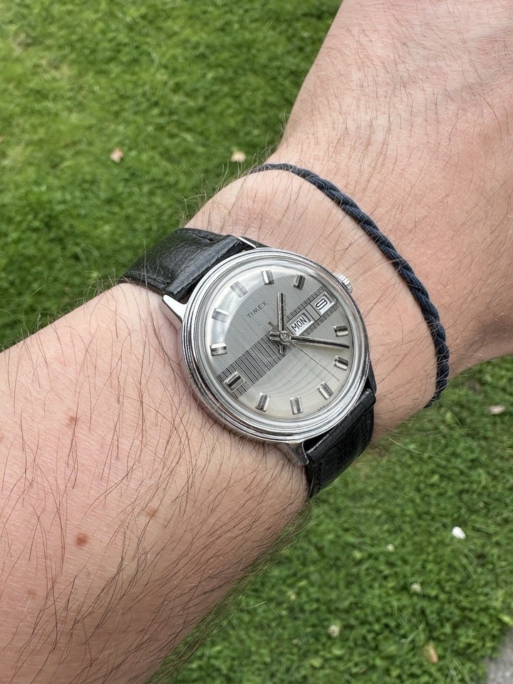 Timex Marlin Day Date „The Bar Code” Vintage Watch Made In 1975. | eBay UK