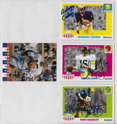 SIGNED ANTHONY CARTER 2005 TOPPS ALL AMERICAN CARD AUTO- MICHIGAN (ONE ...