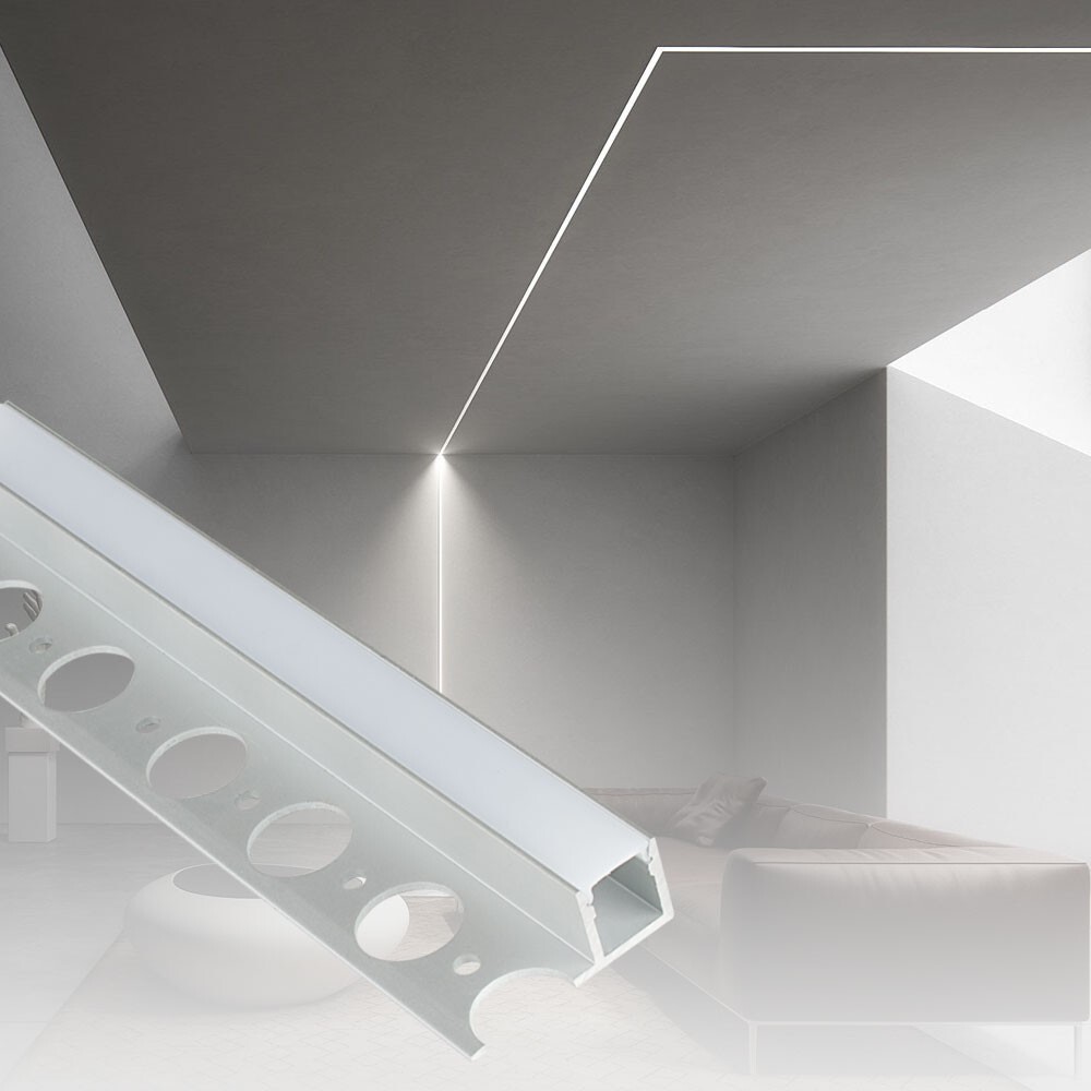 12M LED Strip Tape Tile Trim Border Edge Wall Trunking Extrusion ...