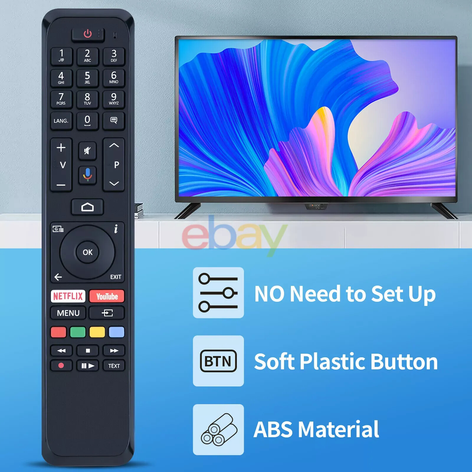 New RC43160 CT-8556 For JVC Hitachi Toshiba Vestel Techwood Voice LCD ...