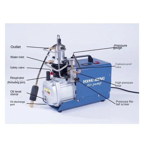 220V/1.8KW Air Compressor High Pressure Air Pump Pneumatic Submersible ...