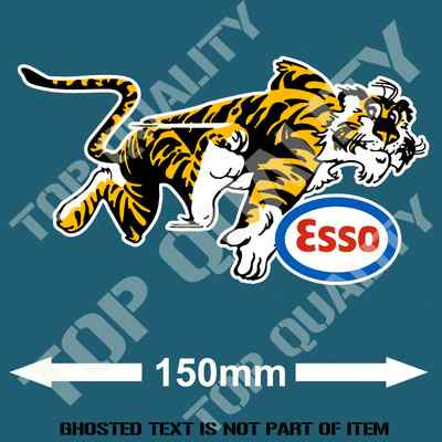 ESSO TIGER GASOLINE Decal Sticker Vintage Petrol Americana Hot Rod Rat ...