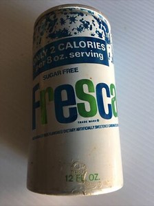 Vintage FRESCA Sugar Free Soda Can Unopened (Only Some Liquid Left Due ...