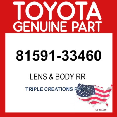 Toyota Genuine 8159133460 Lens & Body Rr 81591-33460 OEM | eBay