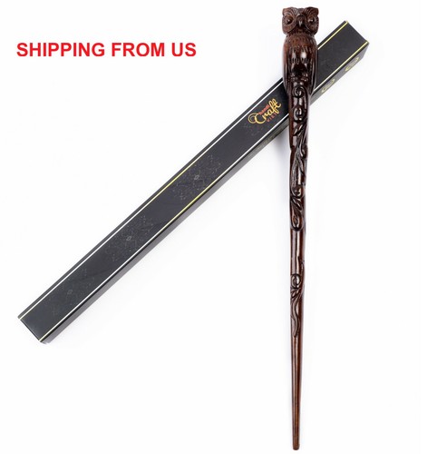 Handicraftviet Hand Carved Owl Wooden Magic Wand /Wizard Wand Real Wood ...