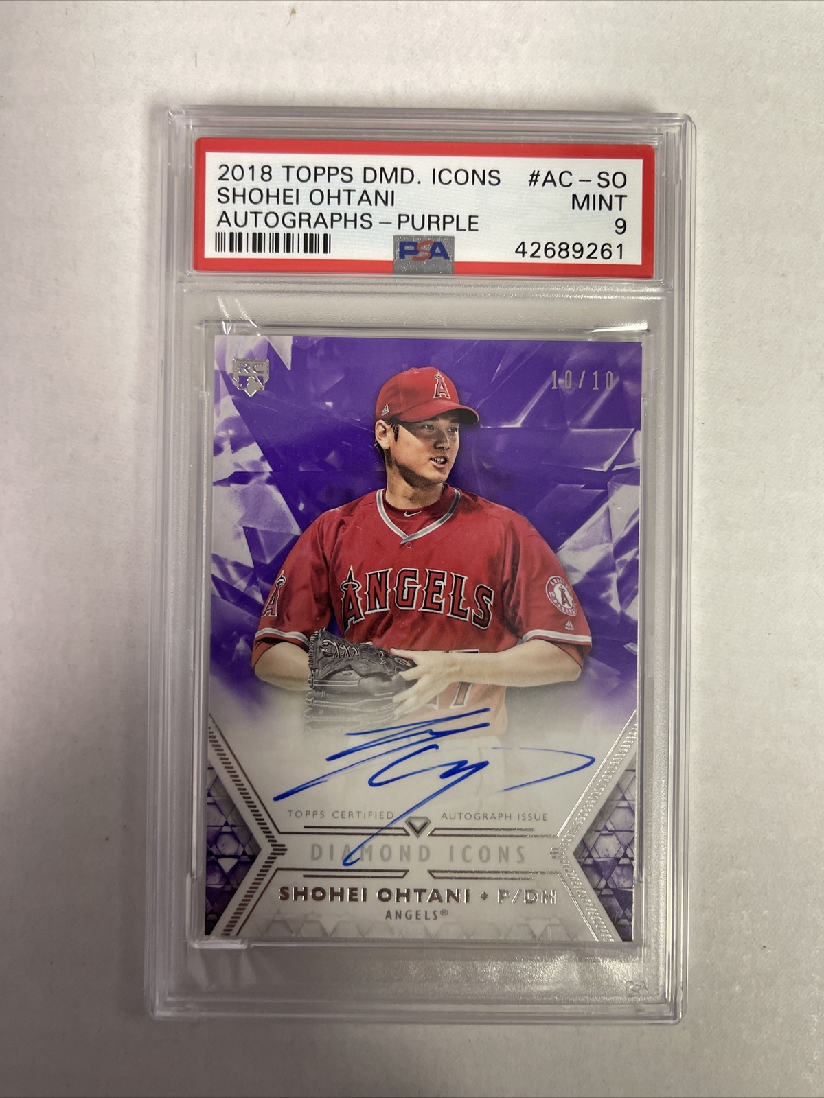 Shohei Ohtani Autographed Signed 2018 Topps Diamond Icons Rookie Auto ...