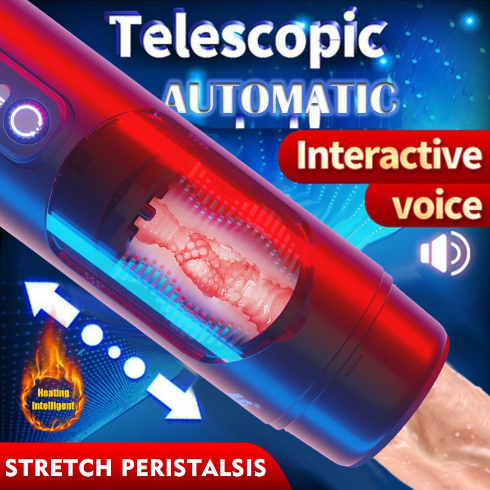 Masturbaters Automatic HandsFree Male Heating Cup Telescopic Stroker ...