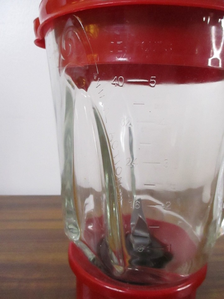 Hamilton Beach “Wave Action” Blender Replacement Glass Pitcher in RED ...
