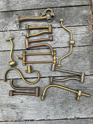 Lot (10) Antique Vintage Bridge Arm Swivel Floor Lamp Light Fixture ...