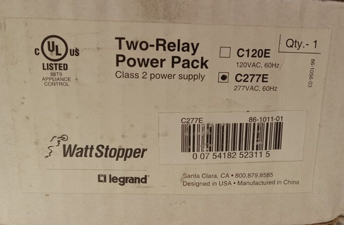 NEW LEGRAND WATTSTOPPER C277E TWO-RELAY POWER PACK SUPPLY 20A BALLAST ...