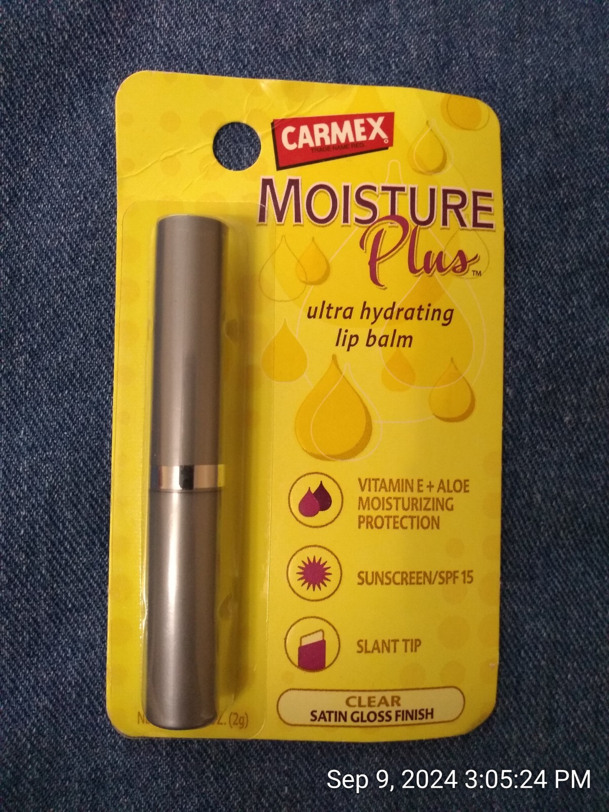 Carmex Moisture Plus Lip Balm Clear Satin Gloss Finish | eBay