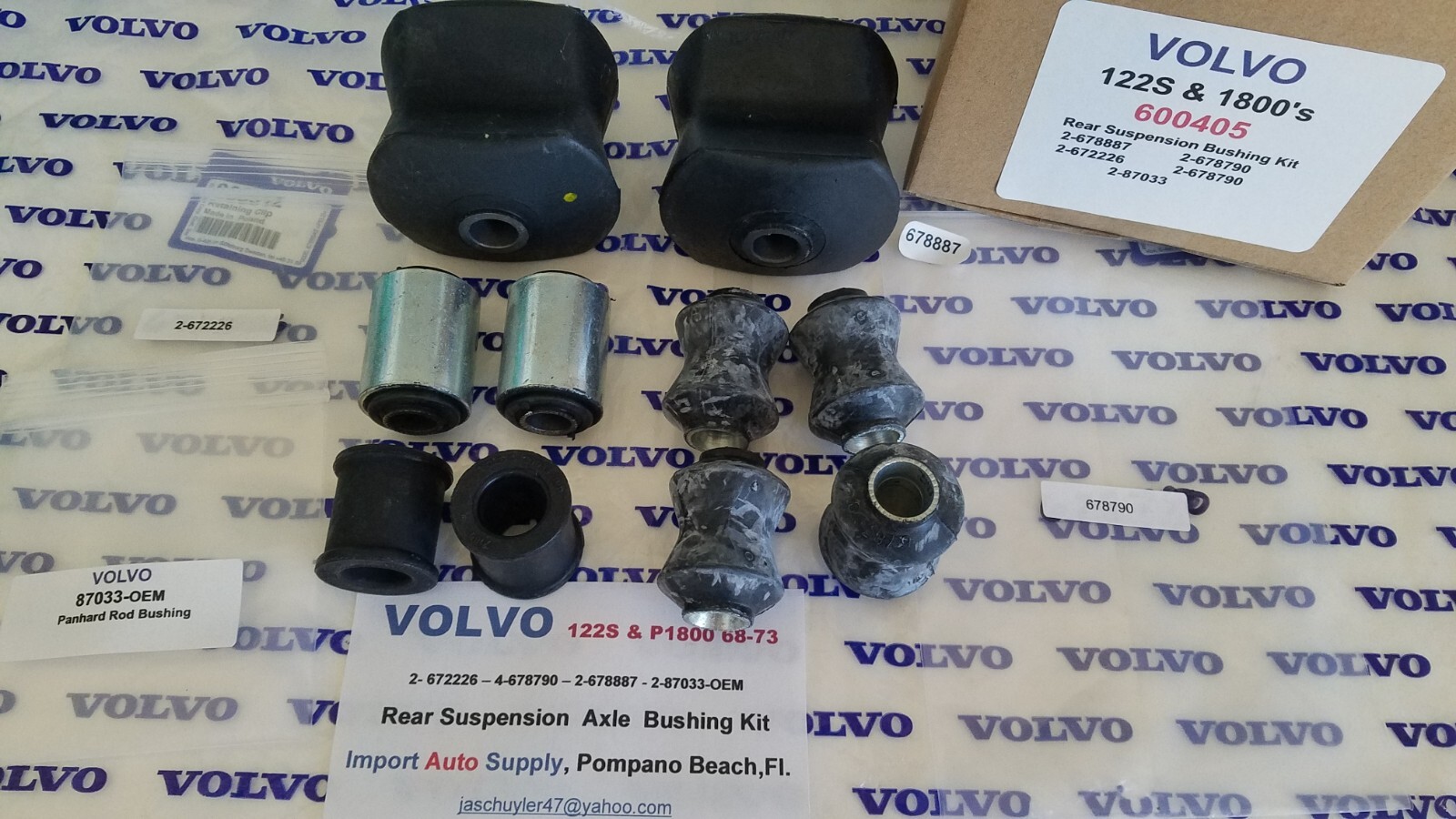 Volvo 122S P1800 1800E & 1800ES 68-73 Rear suspension Bushing Kit ...