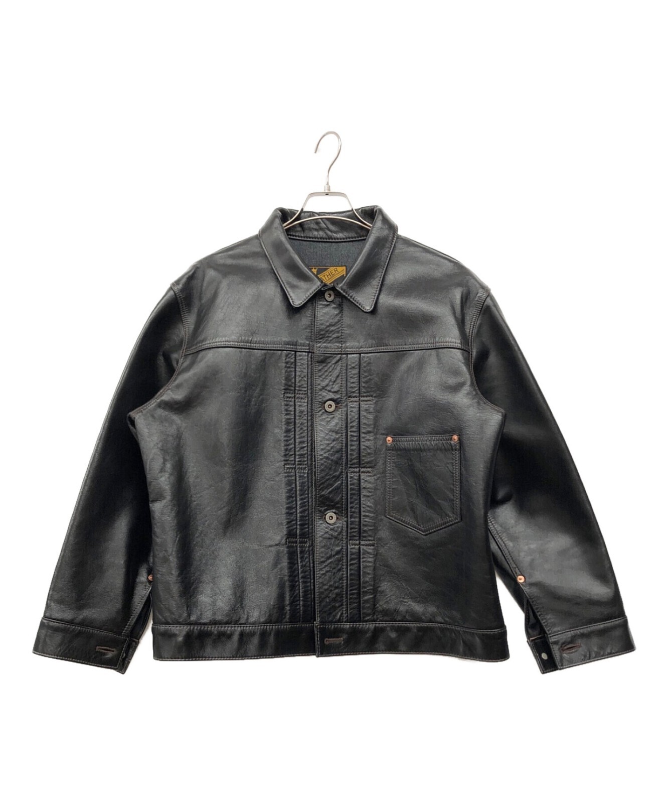 Y2 LEATHER HORSE HIDE size:46 Leather Jacket from Jap… - Gem