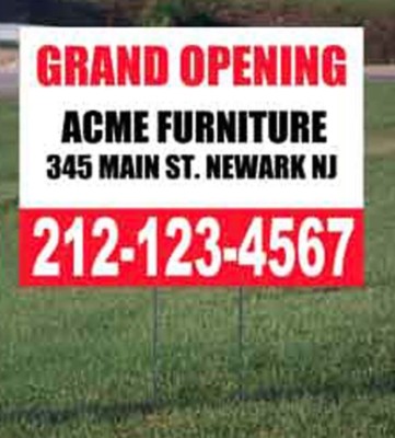 Lot of 10 Business Yard Signs w Metal Stakes Custom Business Lawn Signs ...