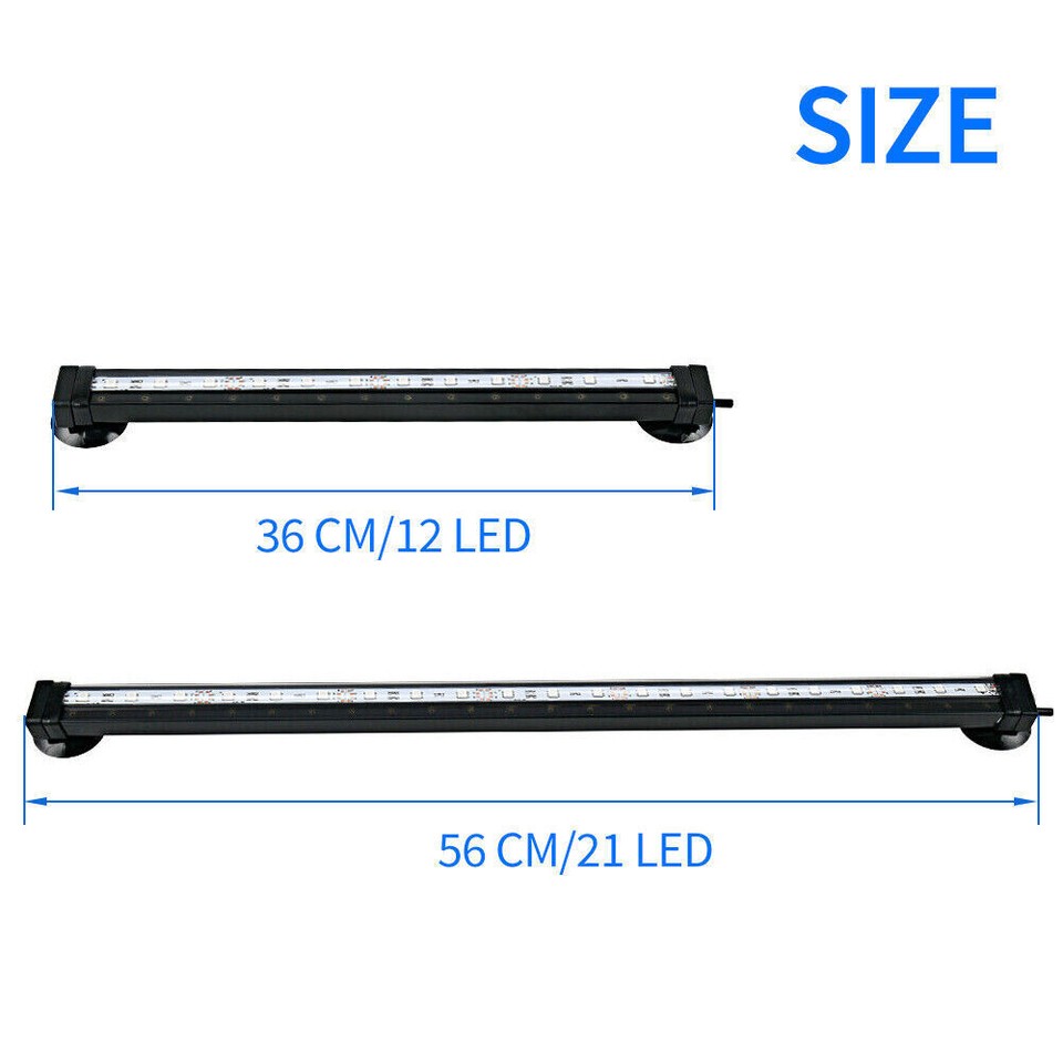 Aquarium Underwater Air Bubble LED Light Fish Tank RGB Submersible Lamp ...