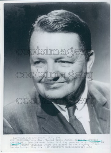1968 Judge Preston Battle of Memphis Tennessee Press Photo | eBay UK
