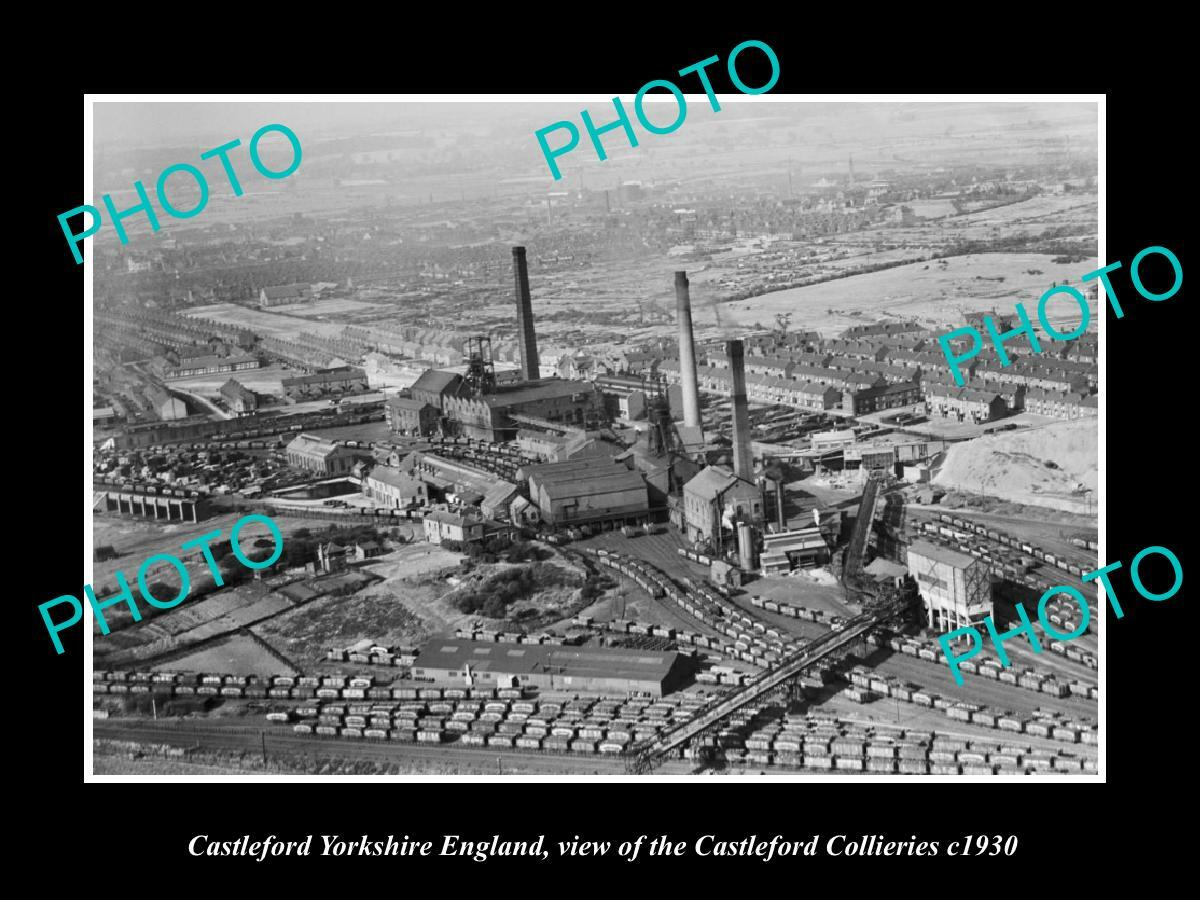 OLD 6 X 4 HISTORIC PHOTO OF CASTLEFORD YORKSHIRE ENGLAND THE COLLERIES ...