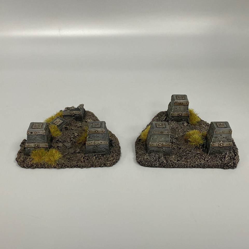 TANK TRAPS DRAGONS TEETH FORGE WORLD WARHAMMER 40,000 PAINTED SCENERY ...
