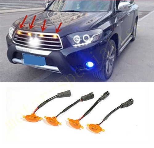 For Toyota Highlander 2008-2013 yellow Raptor Style LED Front Grille ...