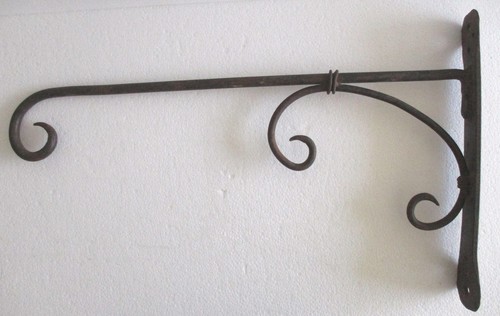 ANTIQUE IRON WALL BRACKET TRADE SIGN HANGER FINE RARE HUGE 21.50 INCH ...