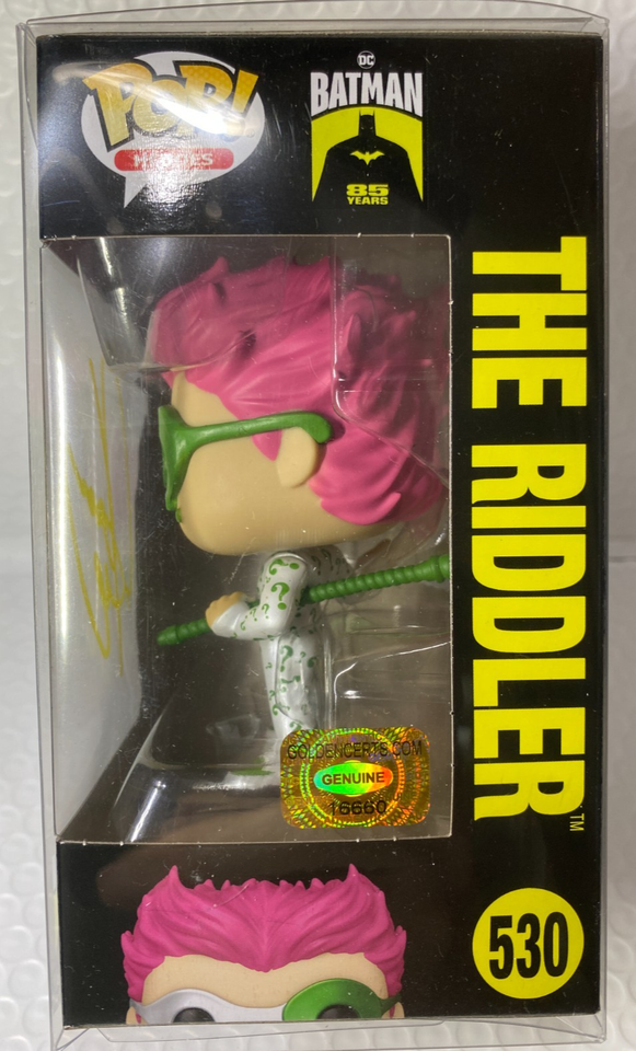 Jim Carrey signed Funko Pop #530 The Riddler Autograph Batman Forever W ...