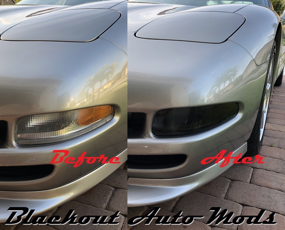Corvette C5 1997-2004 Front Bumper Fog Light Blackout Kit Smoke Vinyl ...