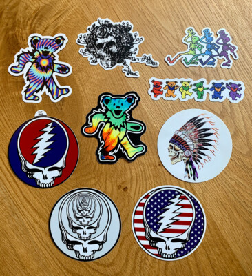 Grateful Dead Deadhead Sticker Pack - 9 Premium Quality Decal Stickers ...
