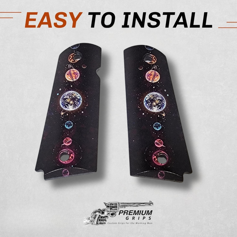 1911 Full-size ABS grips with Planets in Alignment Printed Image | eBay