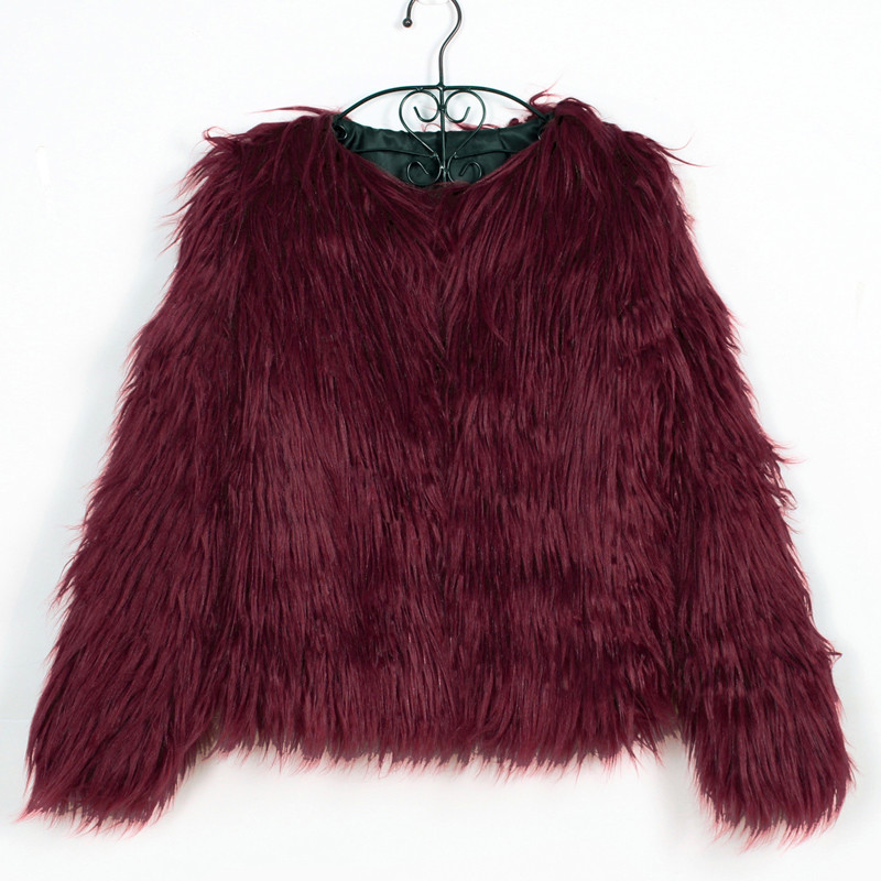 Fashion Warm Women Faux Fur Open Front Short Jacket Soft Fluffy Coat ...