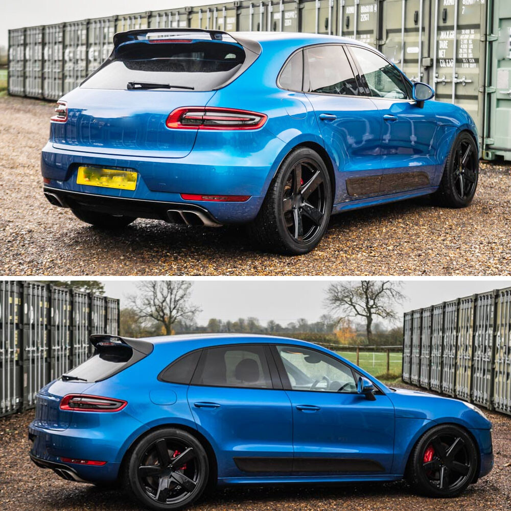 REAL CARBON Rear Roof Spoiler Top Window Wing Lip Fit For Porsche Macan ...