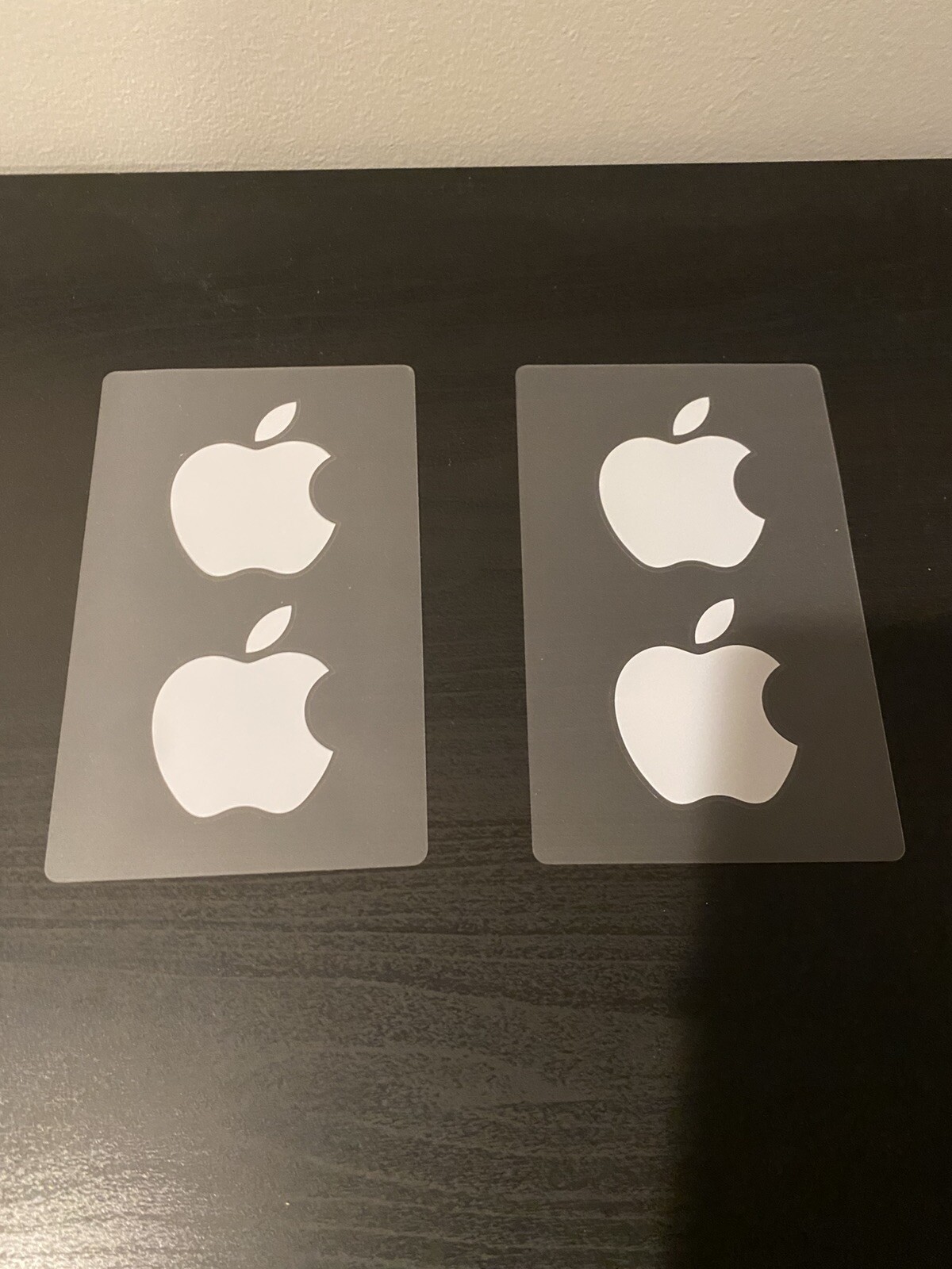 4 Original Apple Logo Stickers Decal (White) | eBay