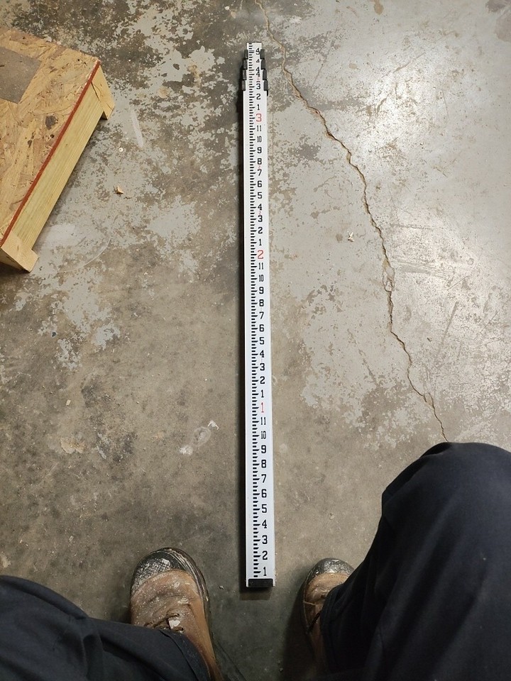 CST/berger MeasureMark 25' Fiberglass Grade Rod Tenths w/case or Inches ...