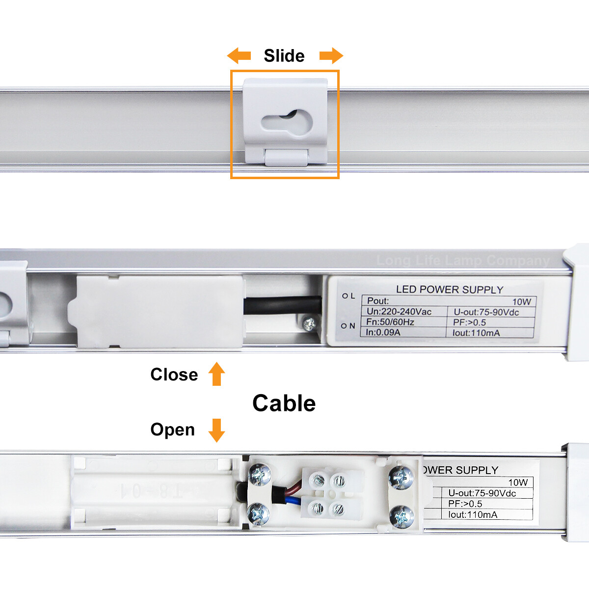 LED Slimline Batten Light Fitting 2ft 3ft 4ft replacement Fluorescent ...
