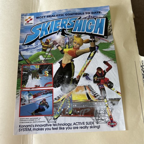 Original Factory Skiers High Konami Arcade Video Game Flyer | eBay