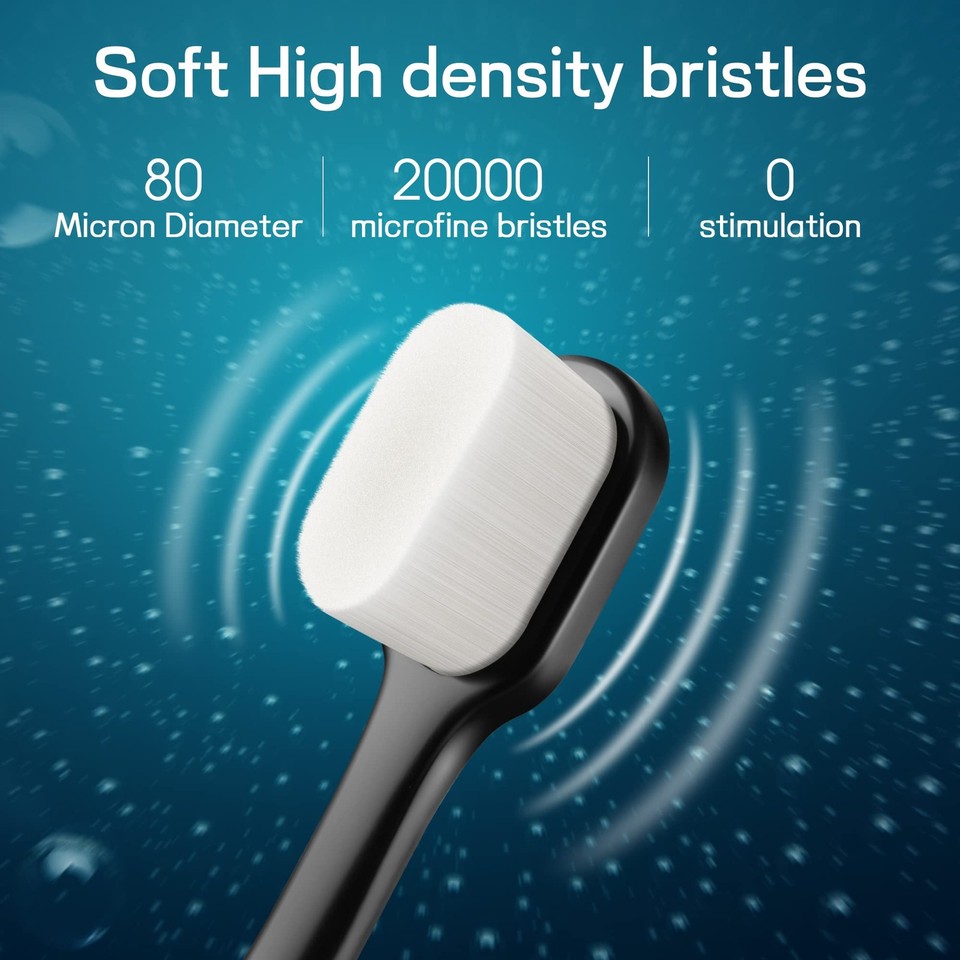 OB rush Ultra Soft Toothbrush for Sensitive Gums, 20k Nano Floss ...