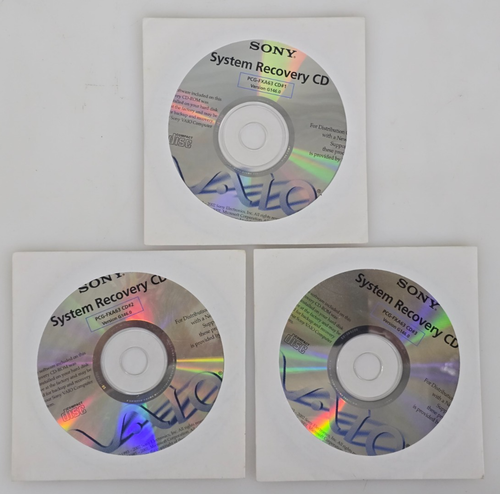 Sony Vaio System Recovery Disks PCG-FXA63 (3 Disk) | eBay