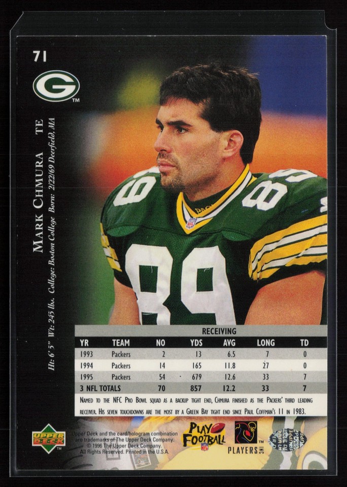 1996 Upper Deck Silver Collection #71 Mark Chmura | eBay