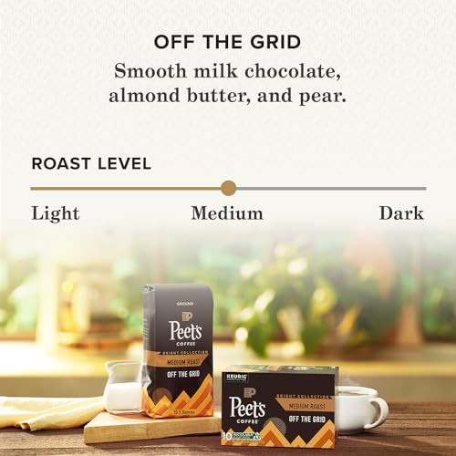 Peet's Off The Grid Medium Roast Coffee K Cup Pods 10 Count 100 Arabica ...