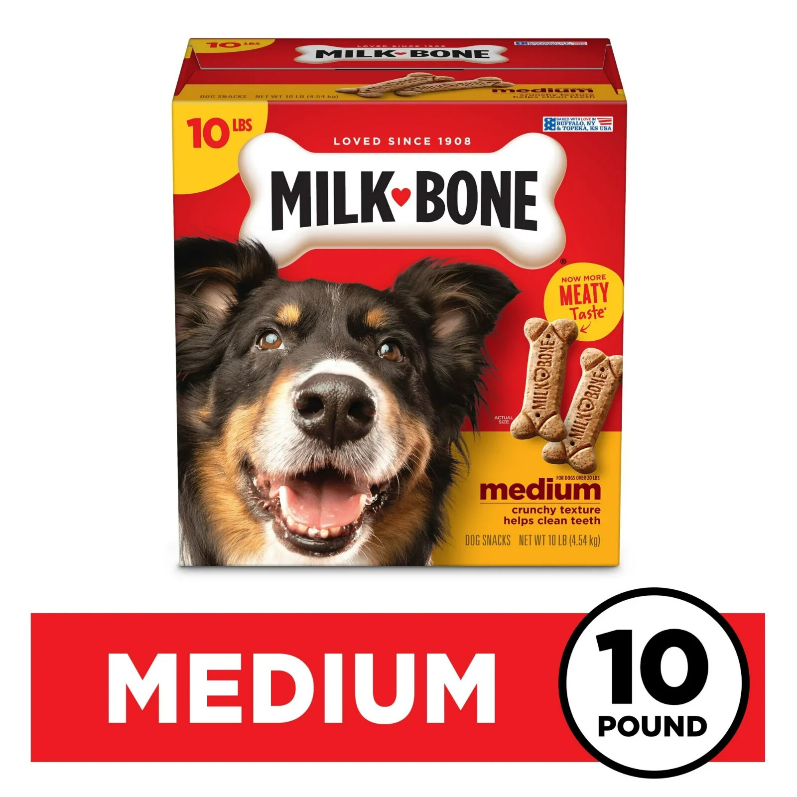 Milk-Bone Original Dog Biscuits, Medium Crunchy Dog Treats, 10 lbs, 3 ...